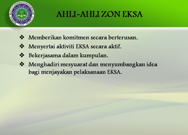 Ahli-Ahli Zon EKSA - Portal rasmi Jabatan Kehakiman Syariah Sarawak